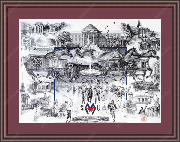 SMU Campus Collage - Southern Methodist University - Benjamin Knox Gallery